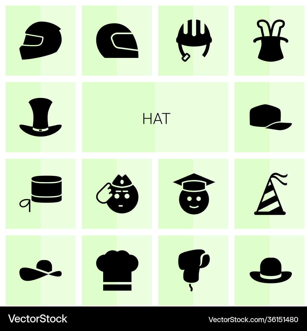 Hut Icons Lizenzfreies Vektorbild - VectorStock