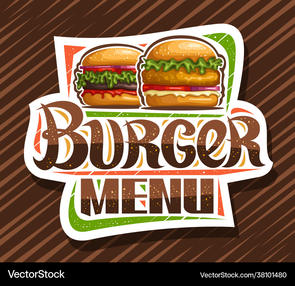 Logo for burger menu Royalty Free Vector Image