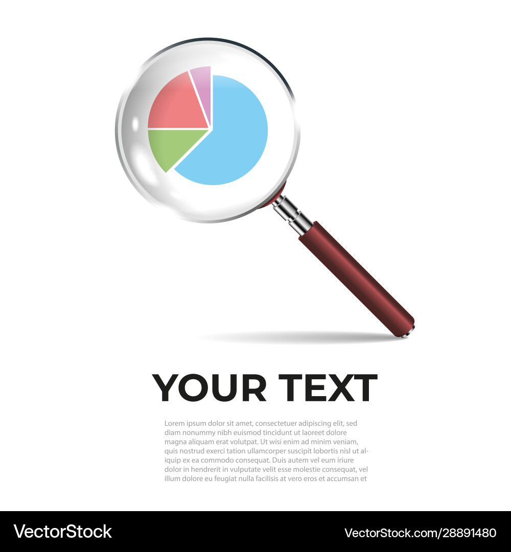 Vergrößern Glas Realistisch Lizenzfreies Vektorbild