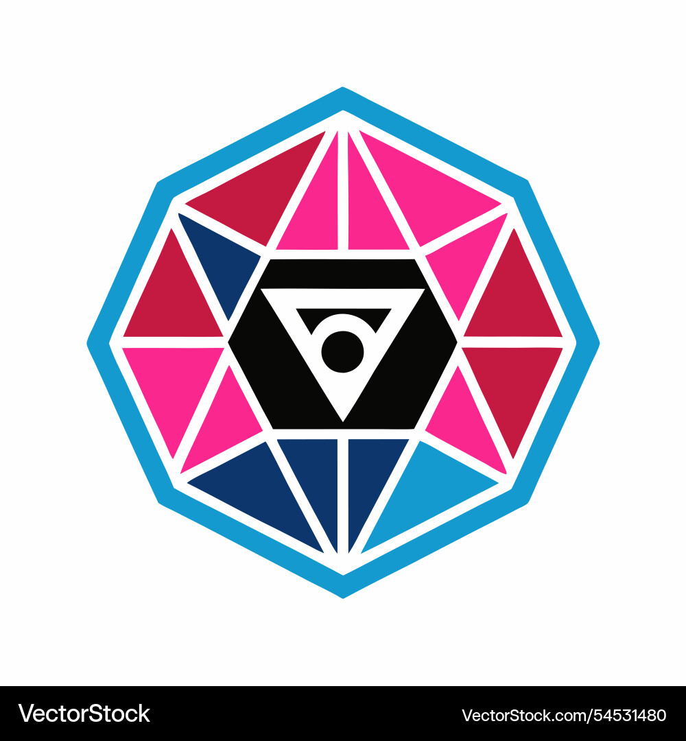 Modern geometric company logo design for branding Vector Image