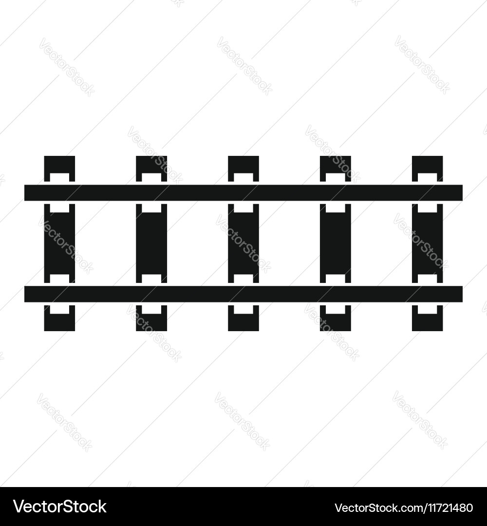 Railway icon simple style Royalty Free Vector Image
