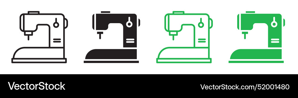 Sewing machine icon line art Royalty Free Vector Image