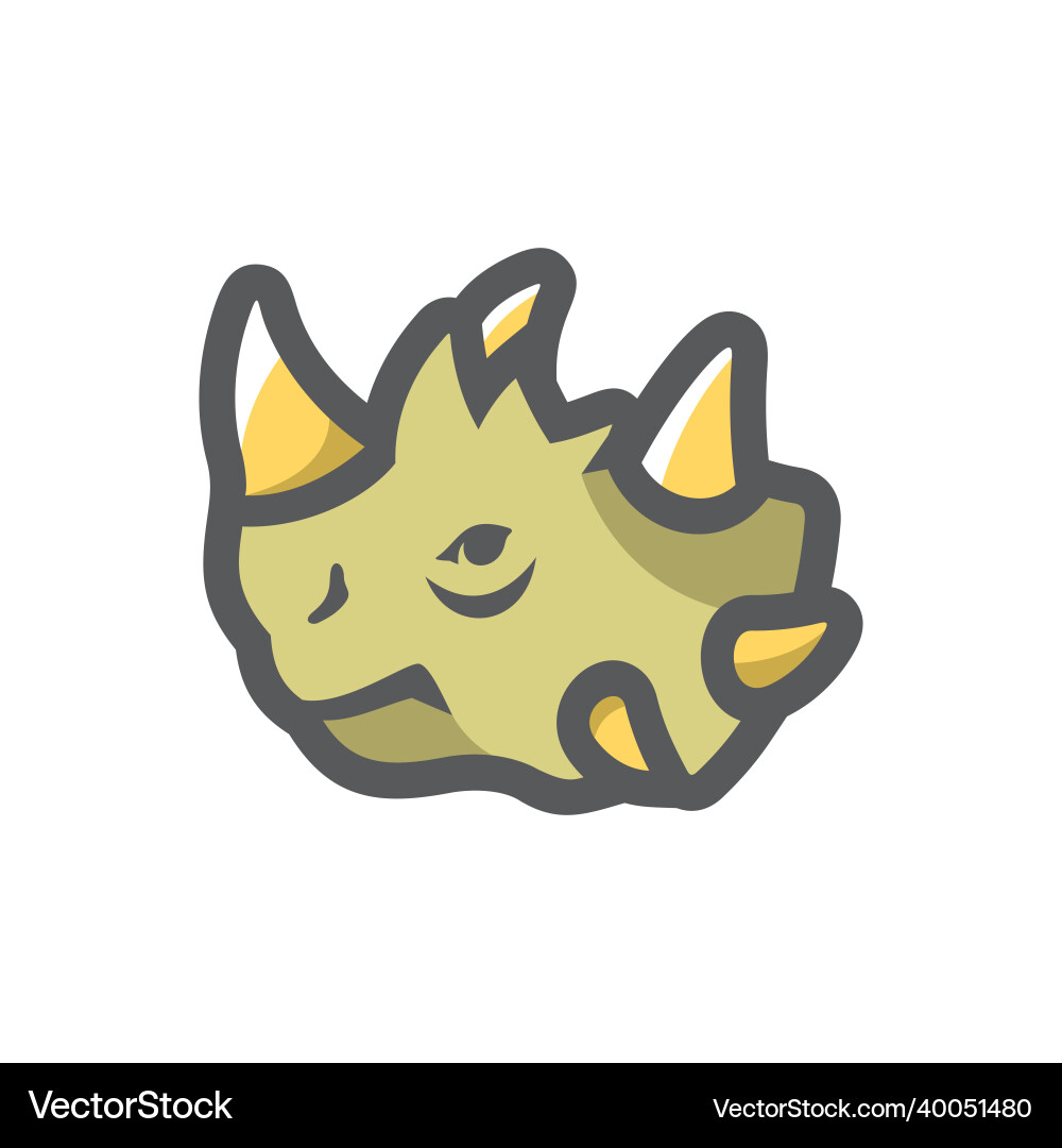 Texas horned lizard icon cartoon Royalty Free Vector Image