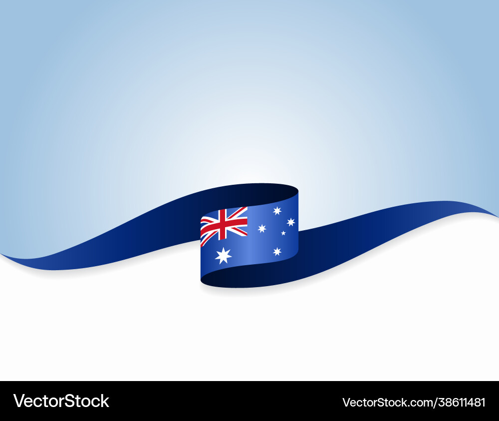 Australian flag wavy abstract background Vector Image