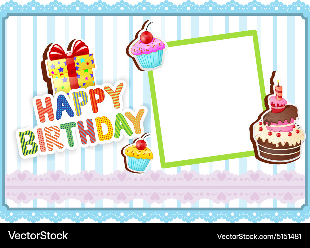 Birthday card Royalty Free Vector Image - VectorStock