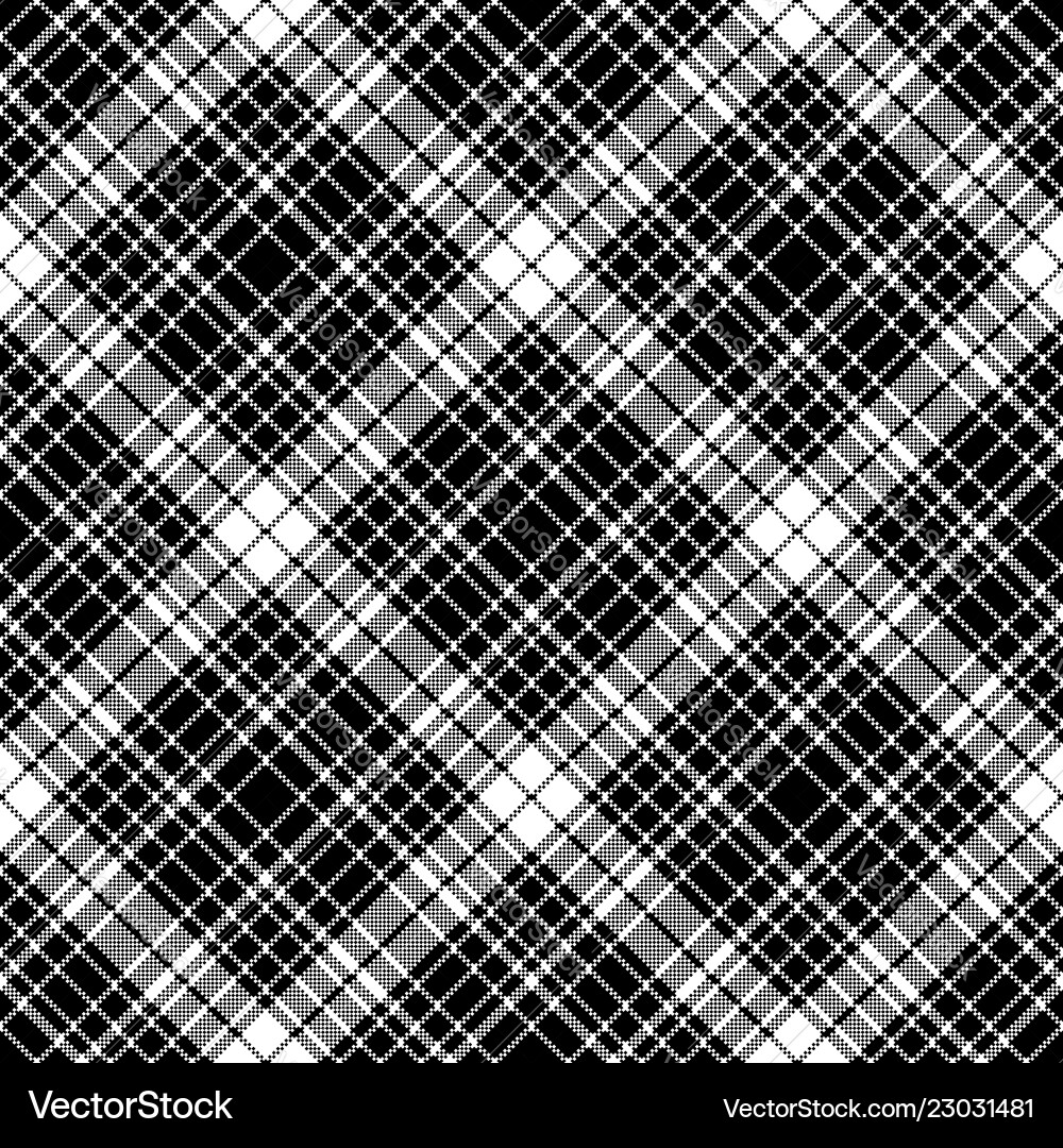 Black and White Plaid Pattern Royalty Free Vector Image