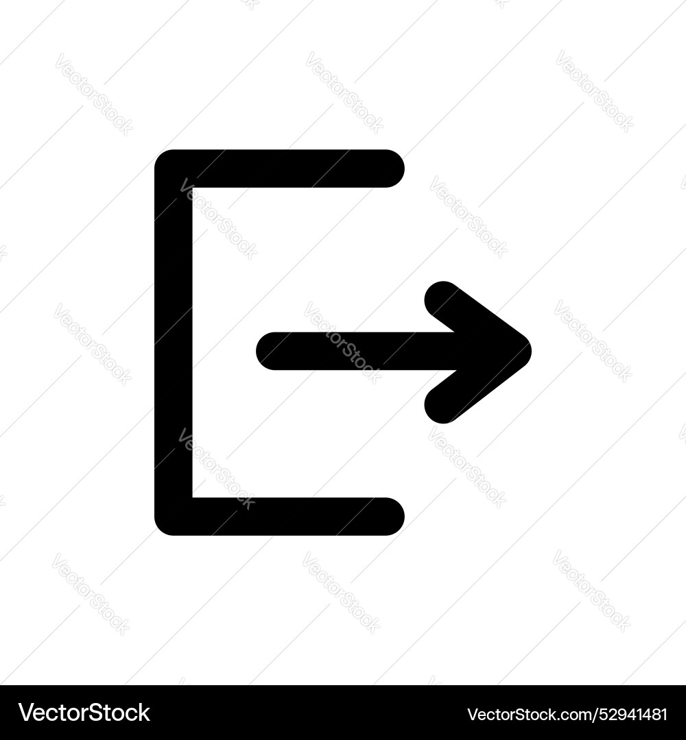 Log out icon Royalty Free Vector Image - VectorStock