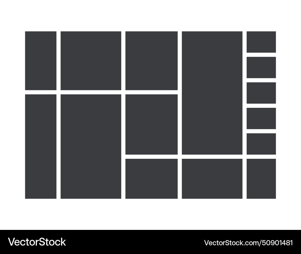 Moodboard template photo collage layout mood Vector Image