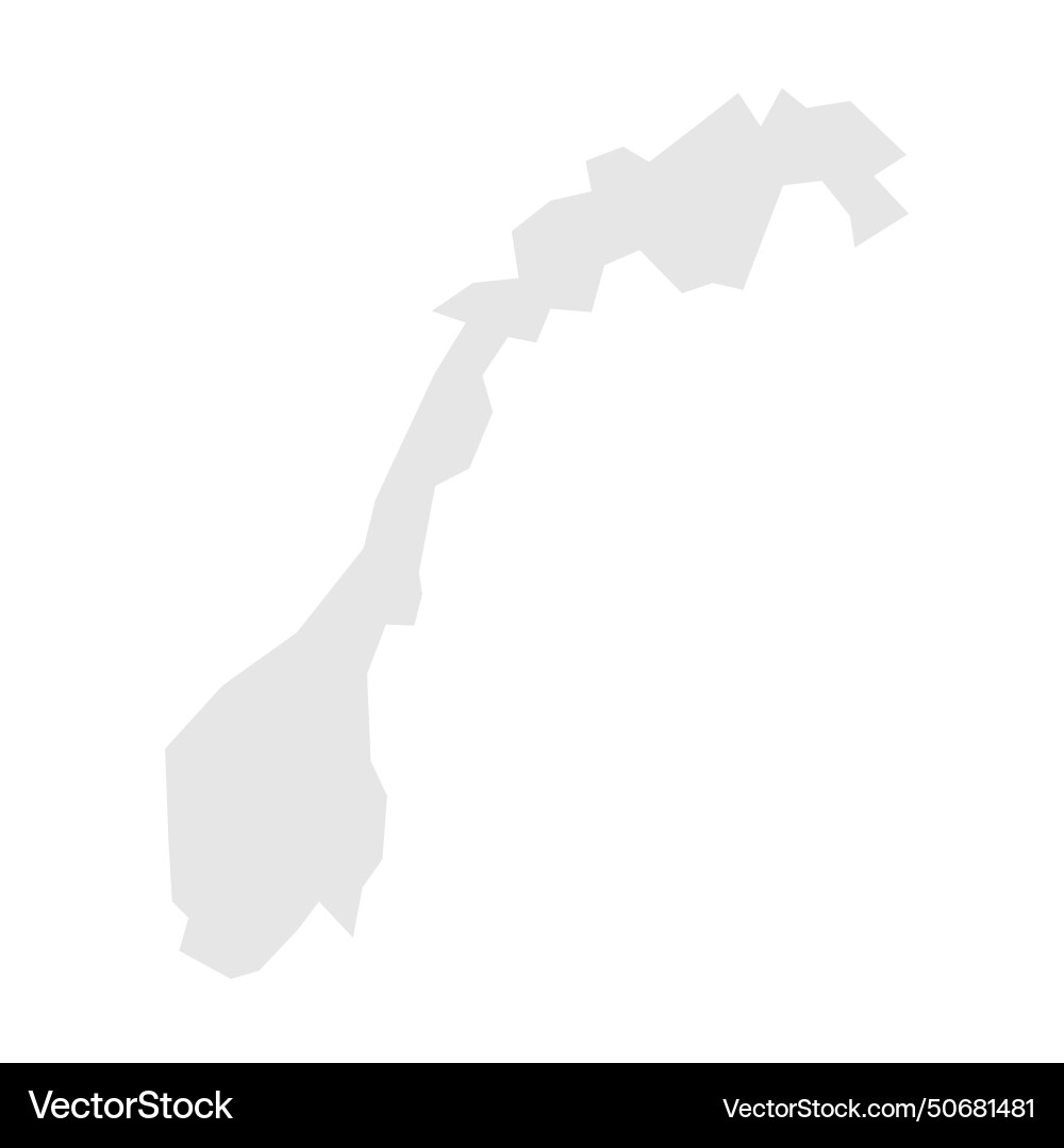 Norway simplified map Royalty Free Vector Image