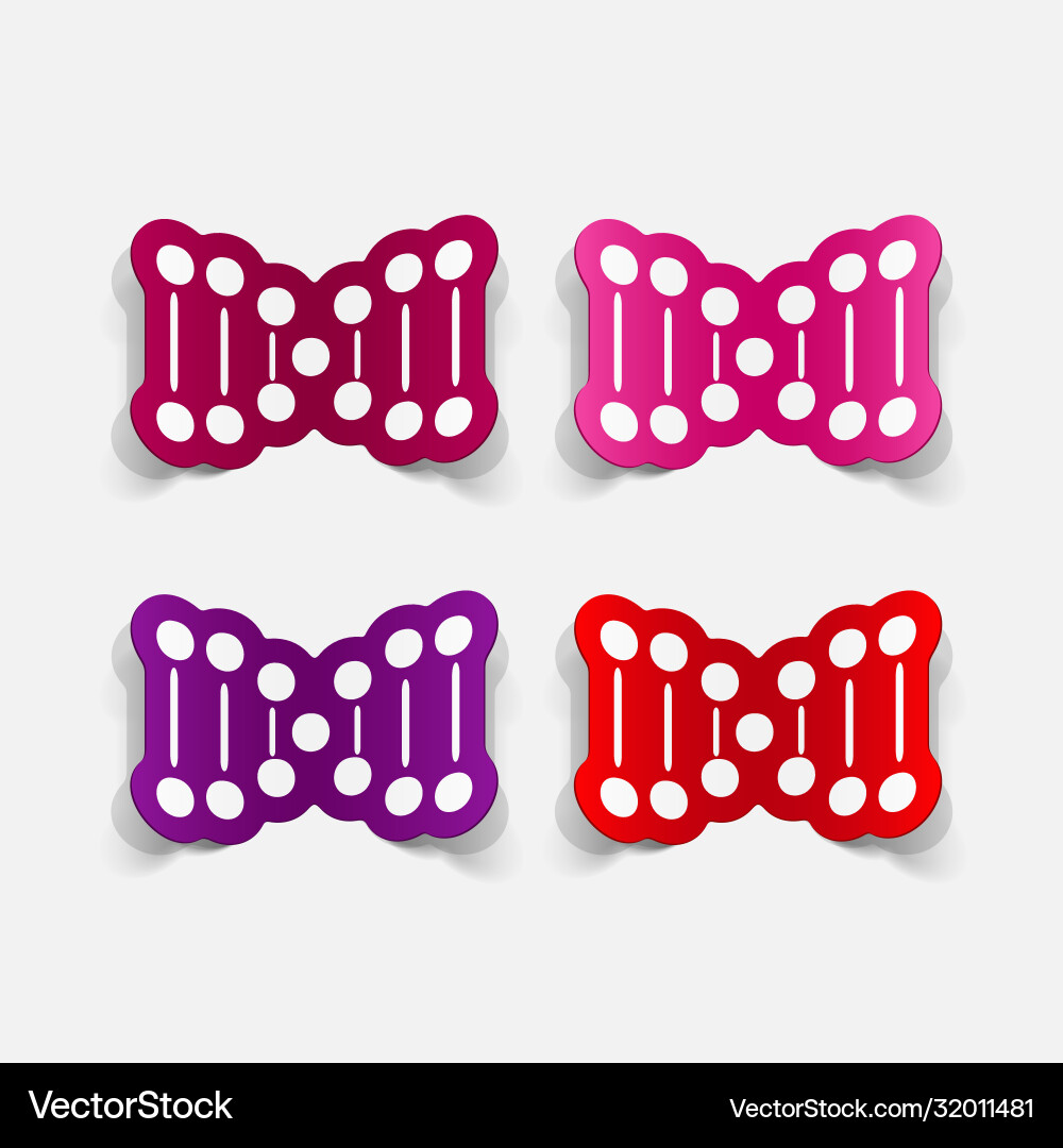 Paper sticker molecule and dna set for biology Vector Image
