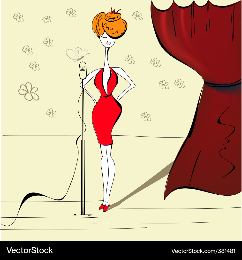 Singer Royalty Free Vector Image - VectorStock