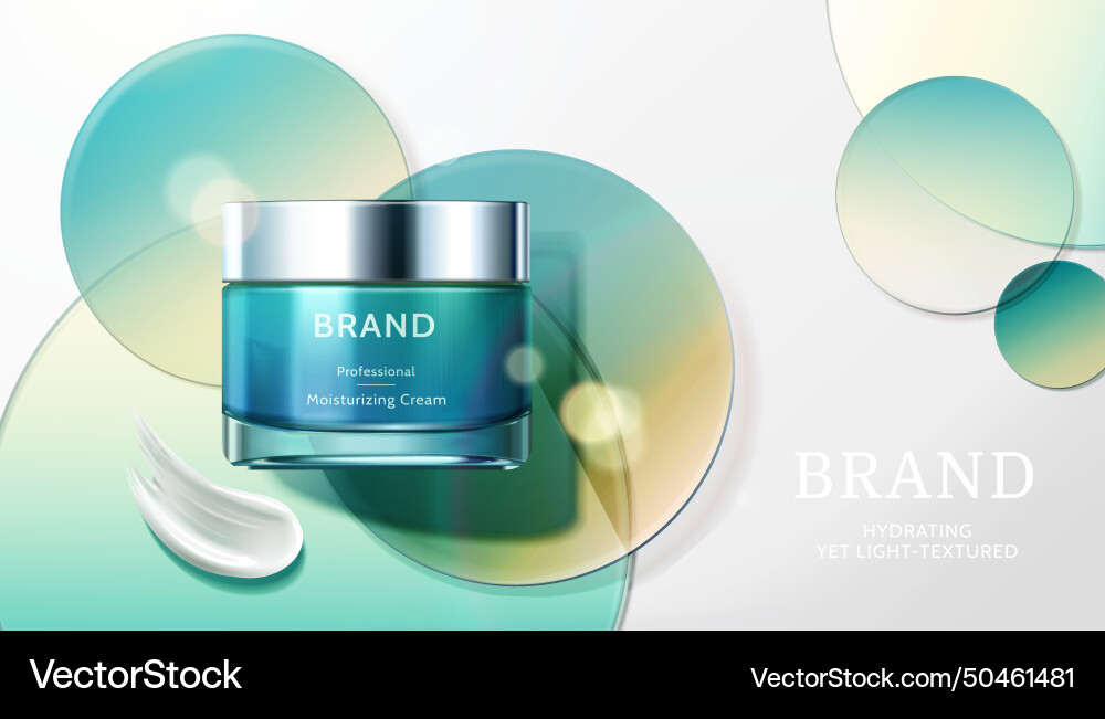 Skin care product ad template Royalty Free Vector Image