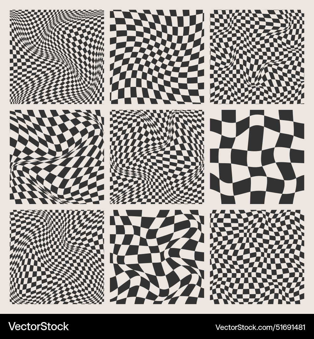 Trendy checkered pattern black and white Vector Image
