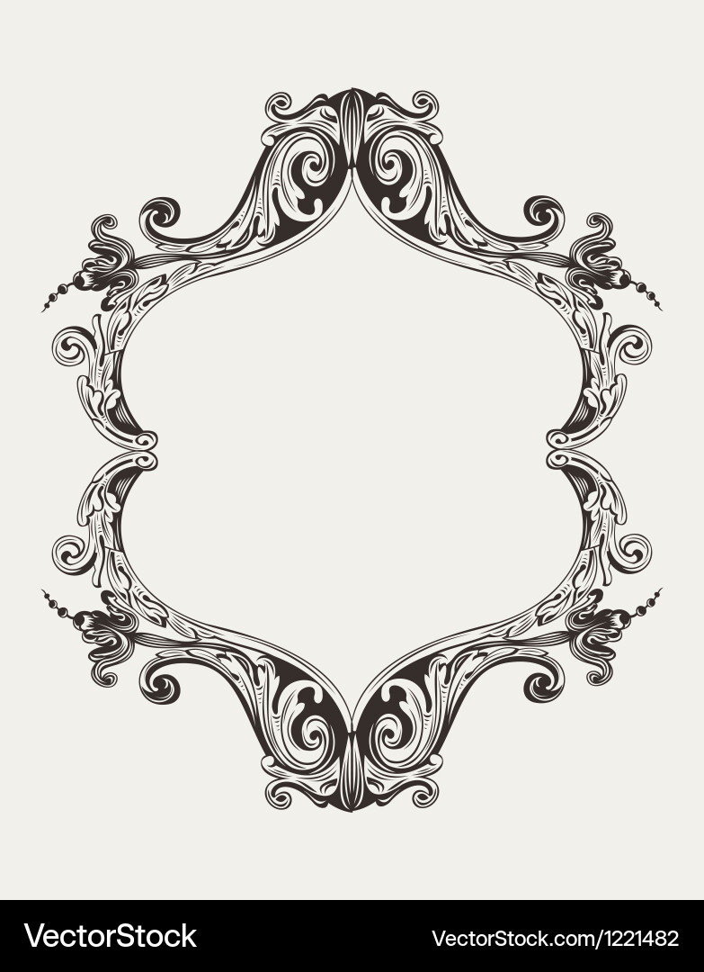 Antique vintage royal frame Royalty Free Vector Image