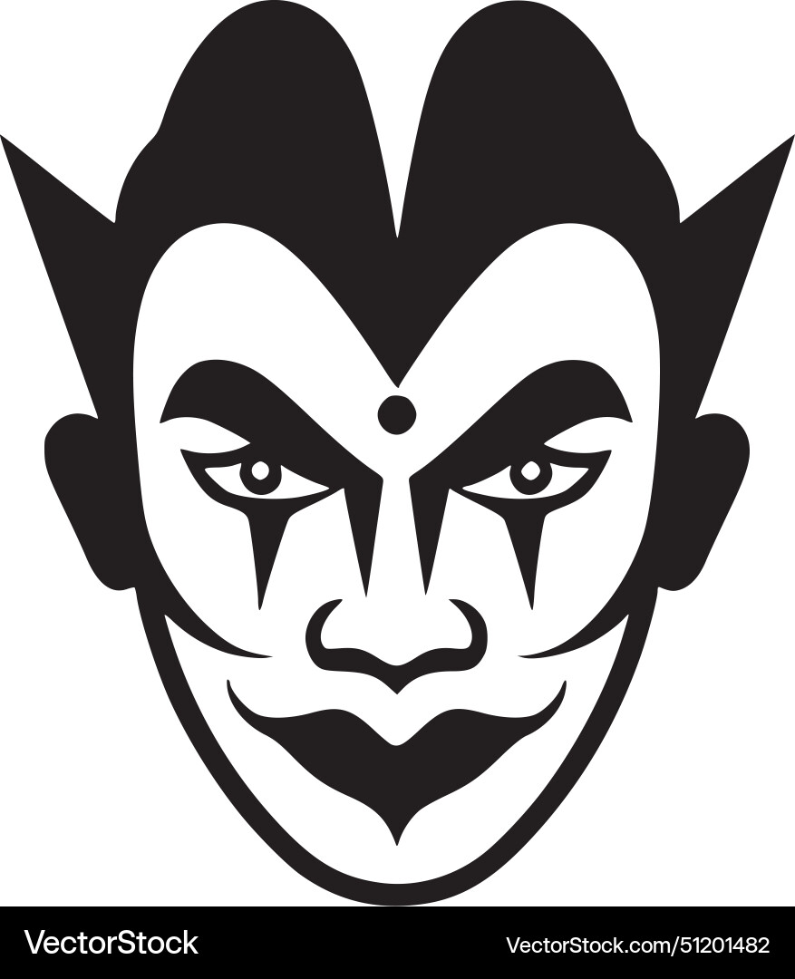 Clown - minimalist and simple silhouette Vector Image