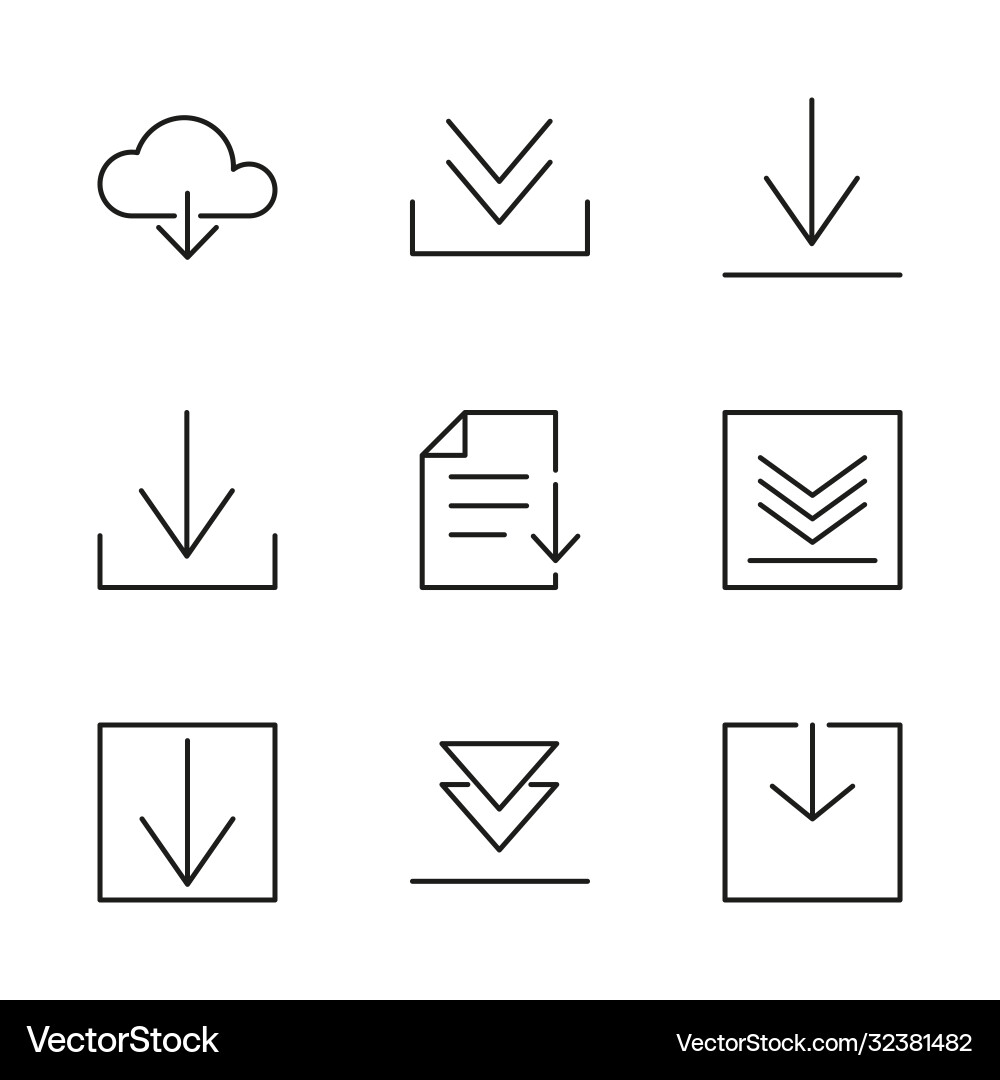 Download Icons - Web & App Royalty Free Vector Image