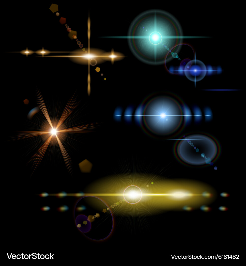 Lens flares Royalty Free Vector Image - VectorStock