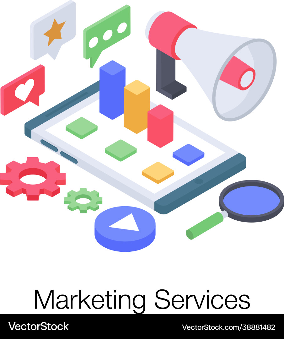 Marketing services Royalty Free Vector Image - VectorStock