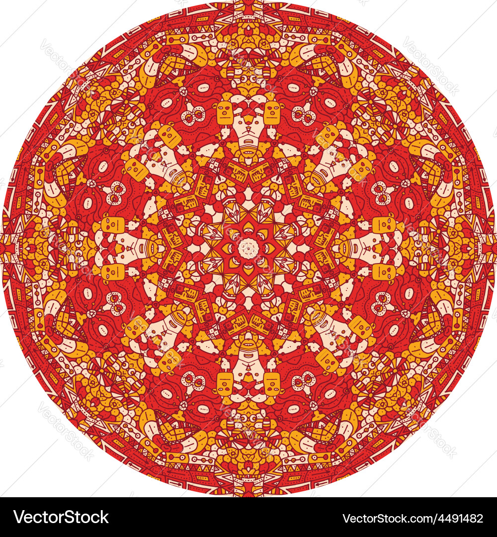 Red mandala Royalty Free Vector Image - VectorStock