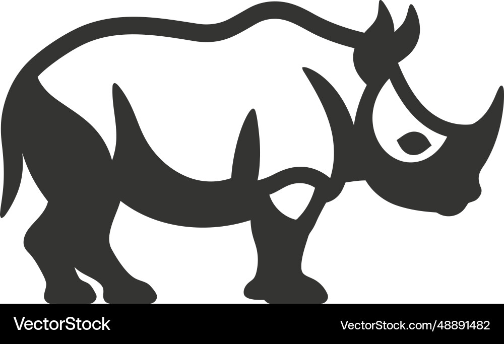 Rhinoceros Icon Lizenzfreies Vektorbild - VectorStock