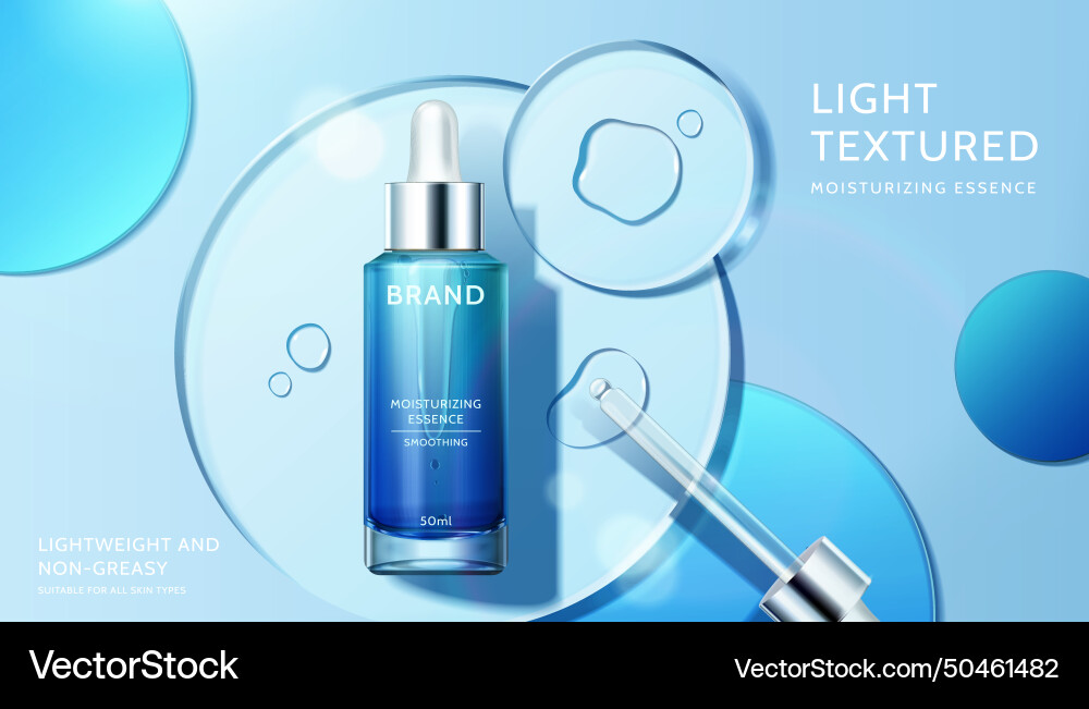 Skin care product ad template Royalty Free Vector Image