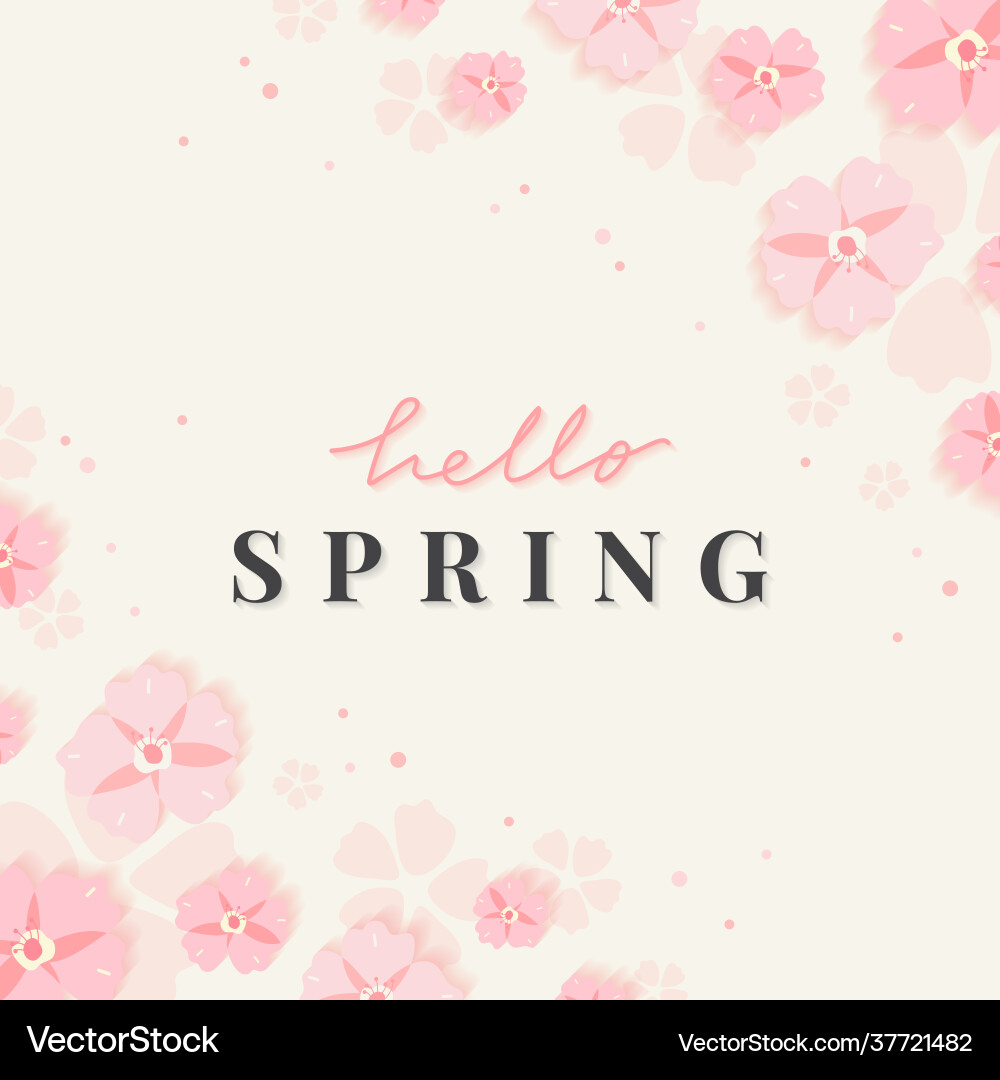 Spring floral border Royalty Free Vector Image