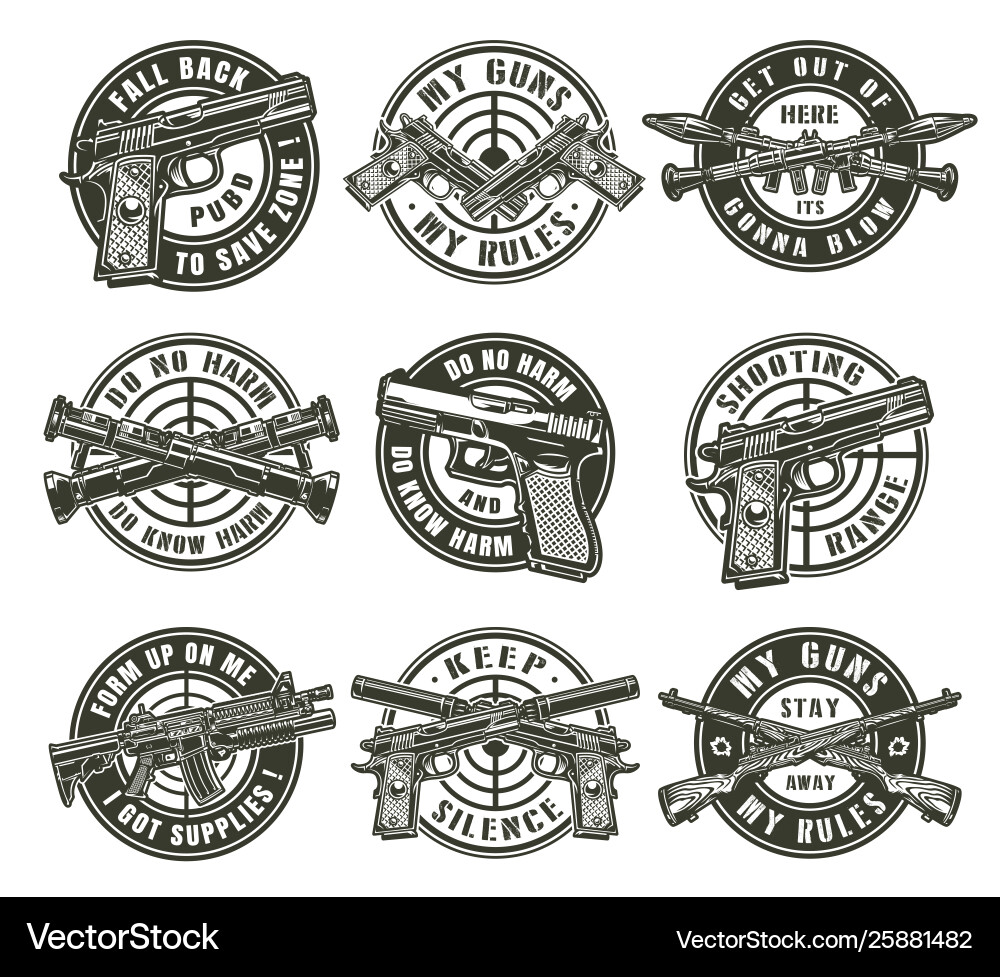 Vintage military labels Royalty Free Vector Image