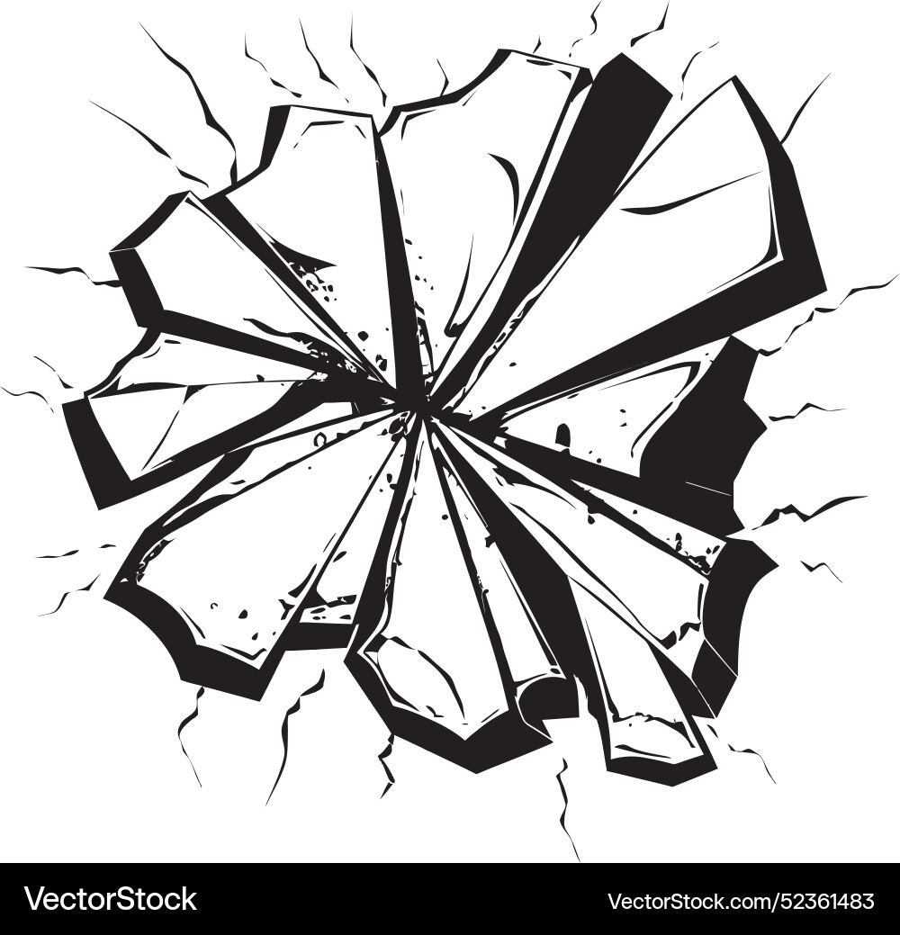 Prismatic harmony abstract glass fragment dimen Vector Image