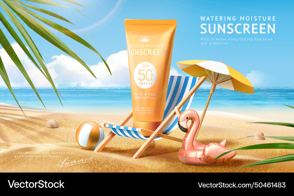 Skin care product ad template Royalty Free Vector Image