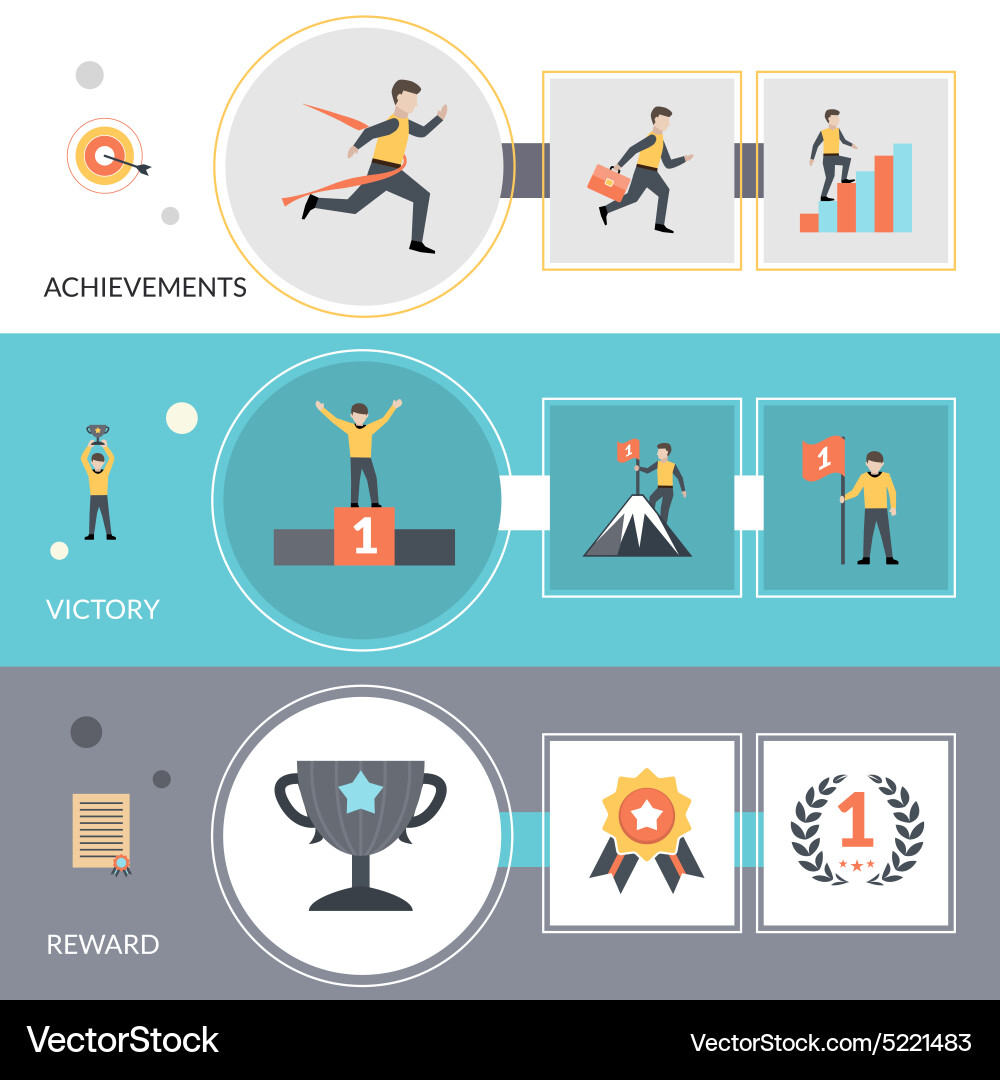 Success banners set Royalty Free Vector Image - VectorStock