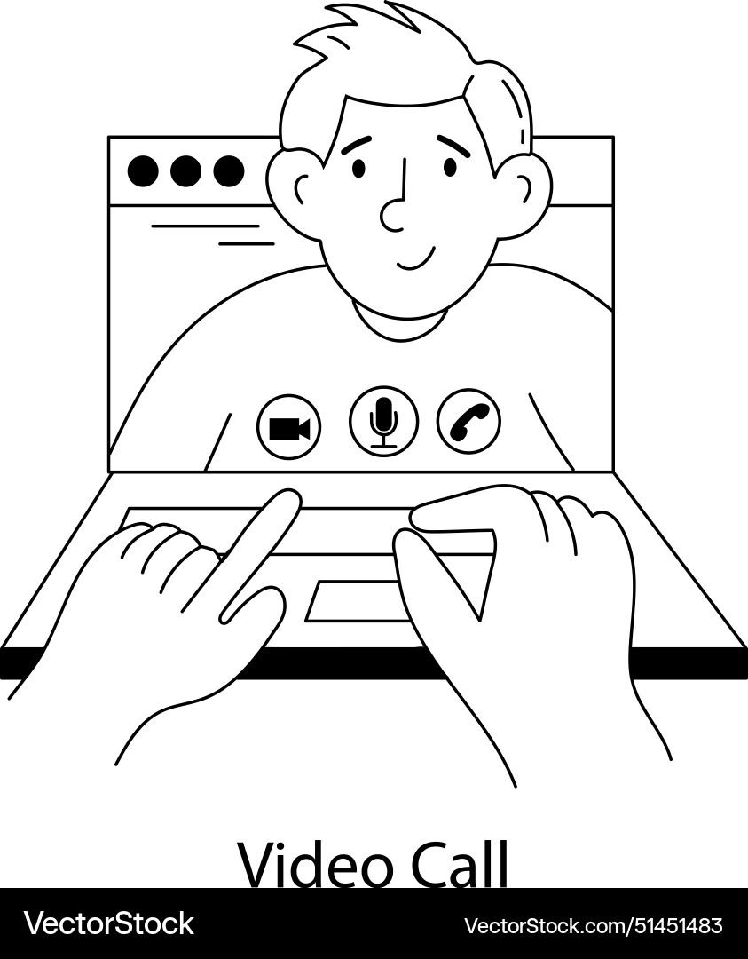 Video call Royalty Free Vector Image - VectorStock