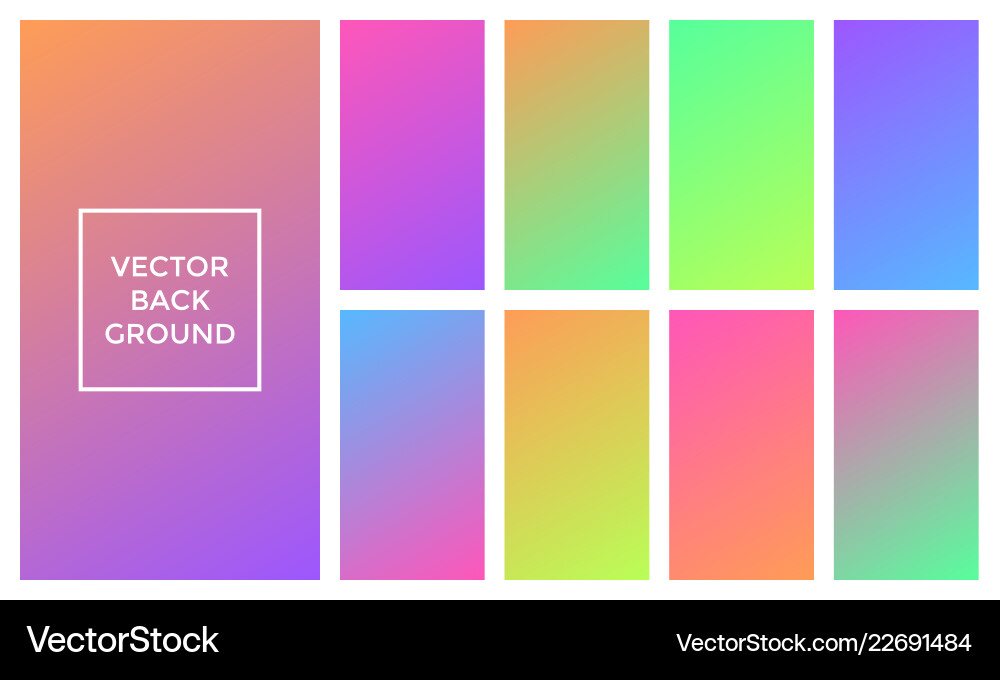 Colors gradient soft backgrounds Royalty Free Vector Image
