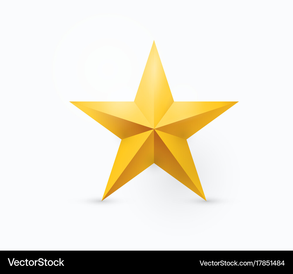 Gold Metallic Star Royalty Free Vector Image - VectorStock