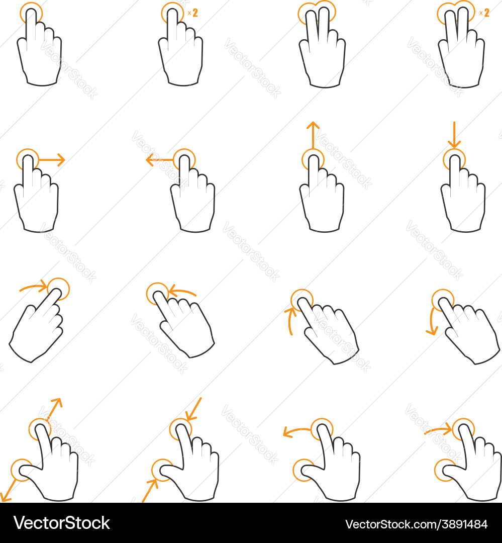 Hand gestures Royalty Free Vector Image - VectorStock