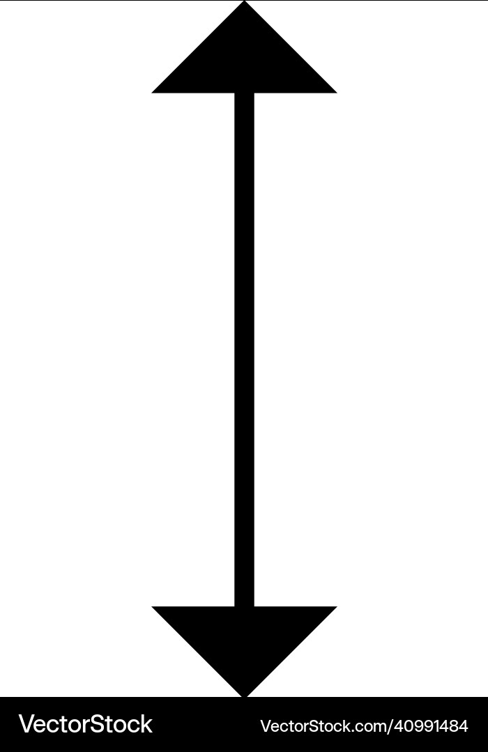 North south resize cursor vertical arrow icon Vector Image