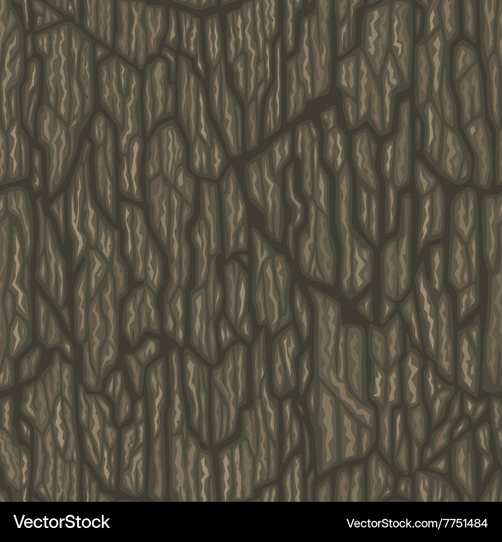 Seamless cartoon tree bark texture Royalty Free Vector Image