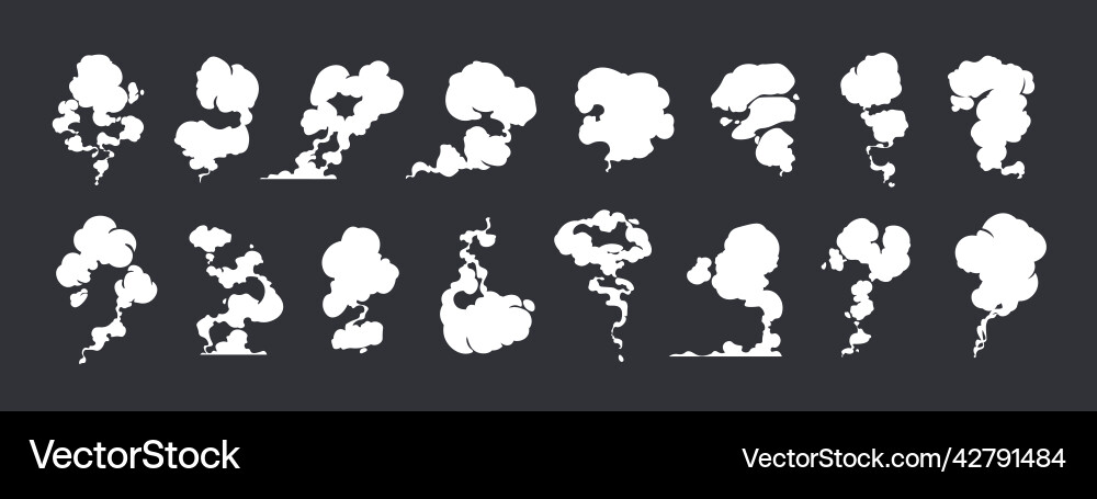 Smoke Burst Cartoon Effect Royalty Free Vector Image