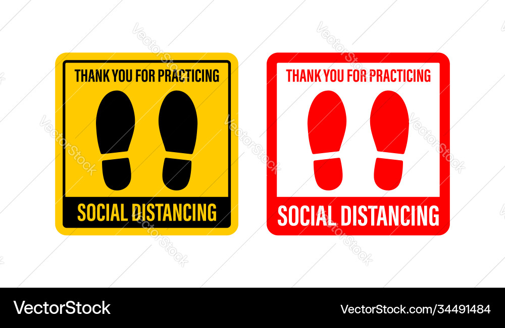 Social Distancing Signage - Keep Safe Royalty Free Vector