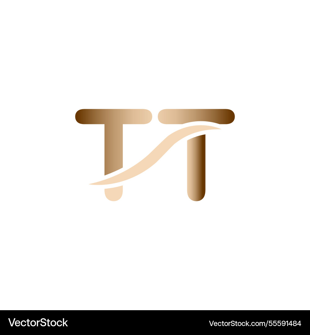 Tt logo design trendy awesome artistic initial Vector Image
