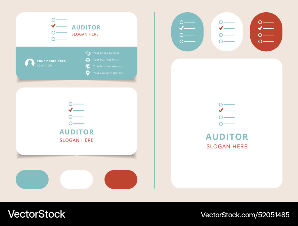 Auditor logo design featuring checklist icon Vector Image