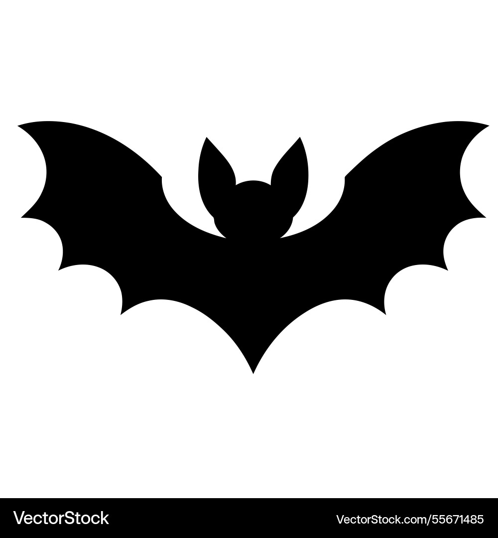 Black bat silhouette Royalty Free Vector Image