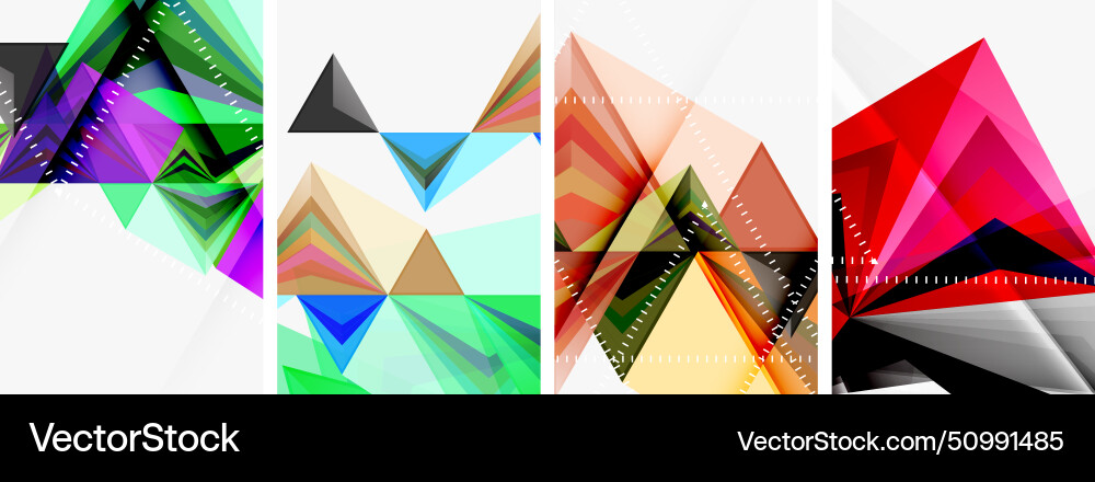 Colorful triangles form a creative art pattern Vector Image
