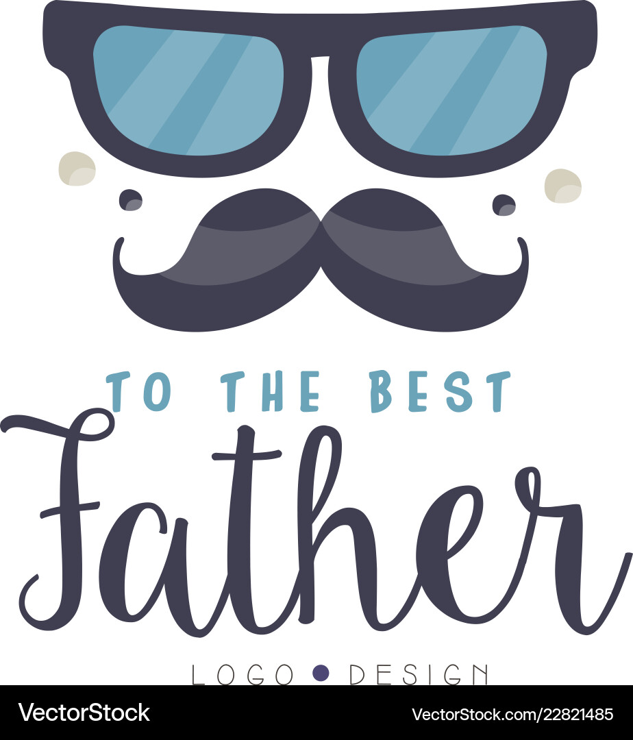 Happy Father's Day Logo Royalty Free Vector Image