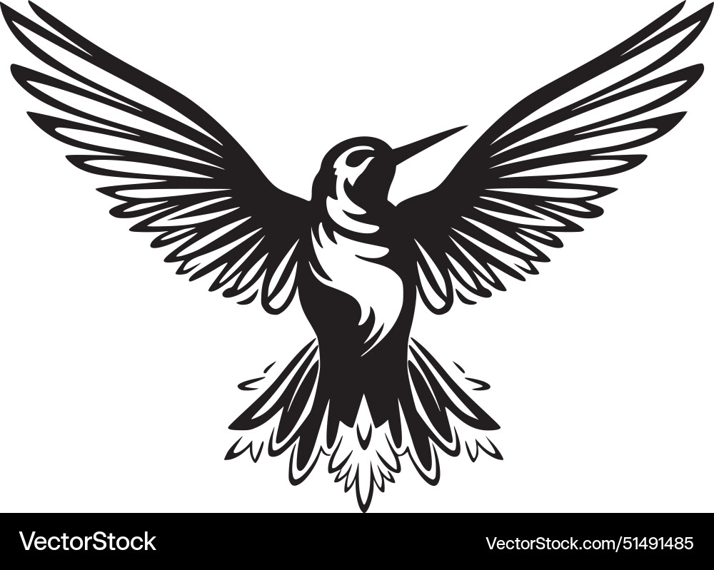 Hummingbird - minimalist and flat logo Royalty Free Vector