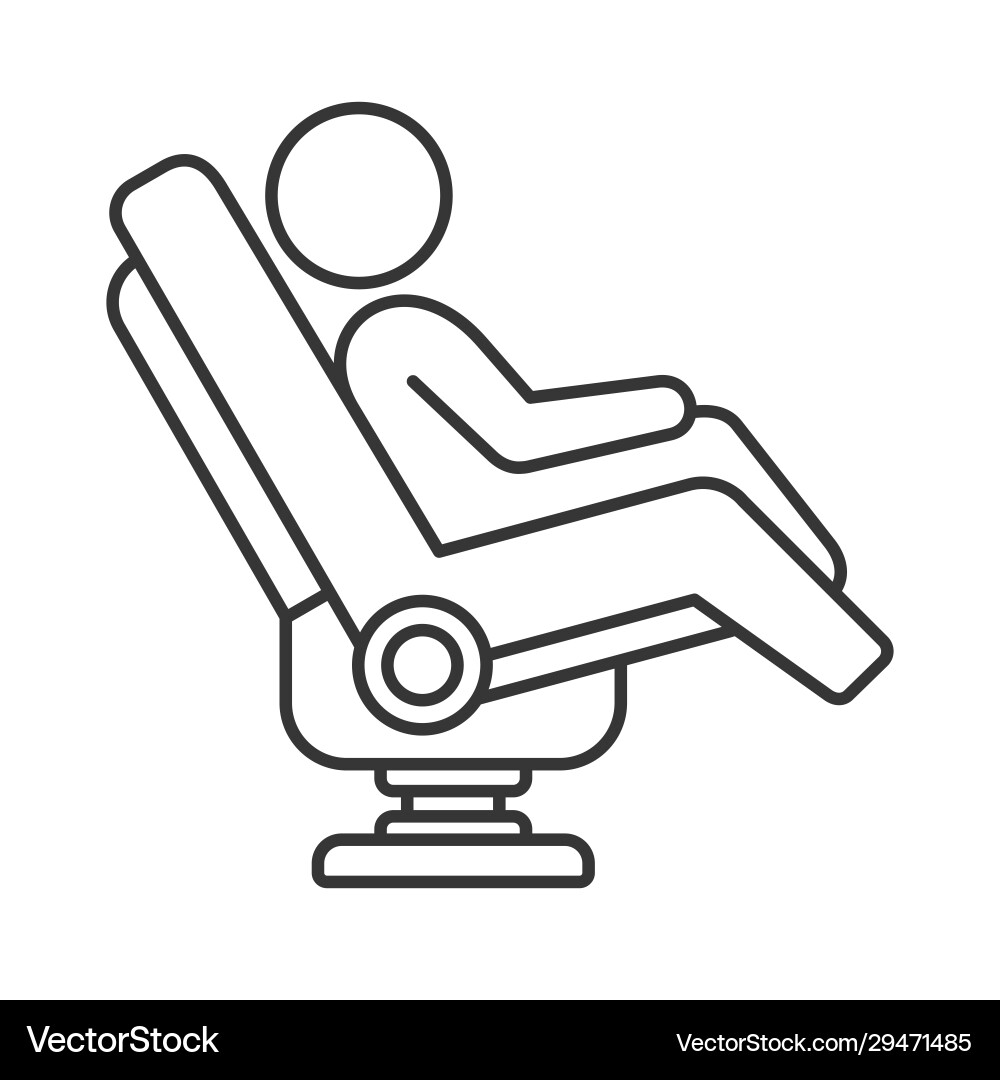 Massage chair icon on white background line style Vector Image