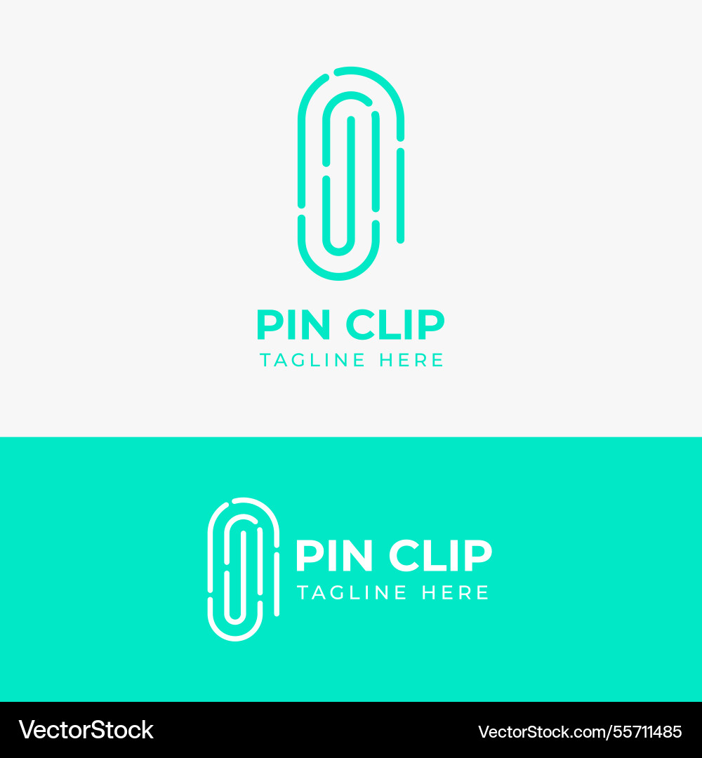 Paper clip password logo paperclip Royalty Free Vector Image