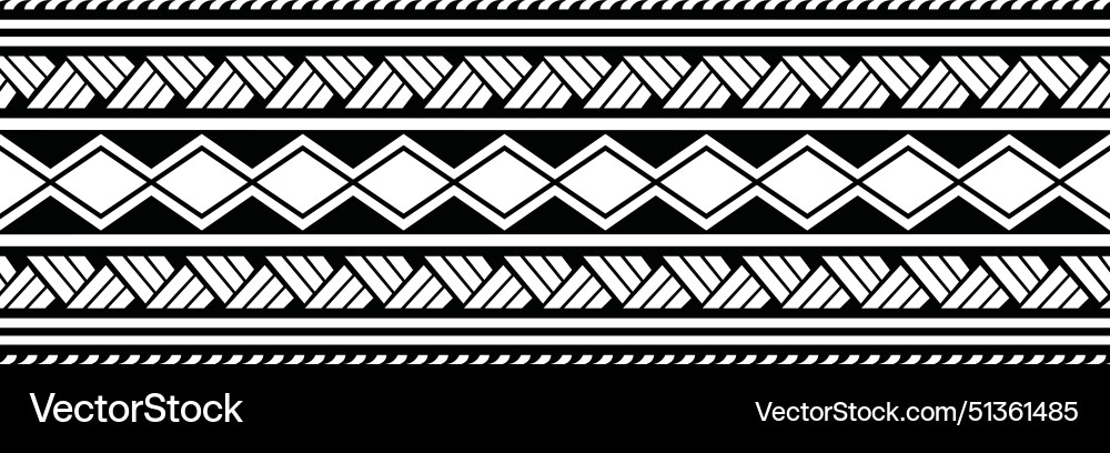 Polynesian tattoo tribal band design Royalty Free Vector