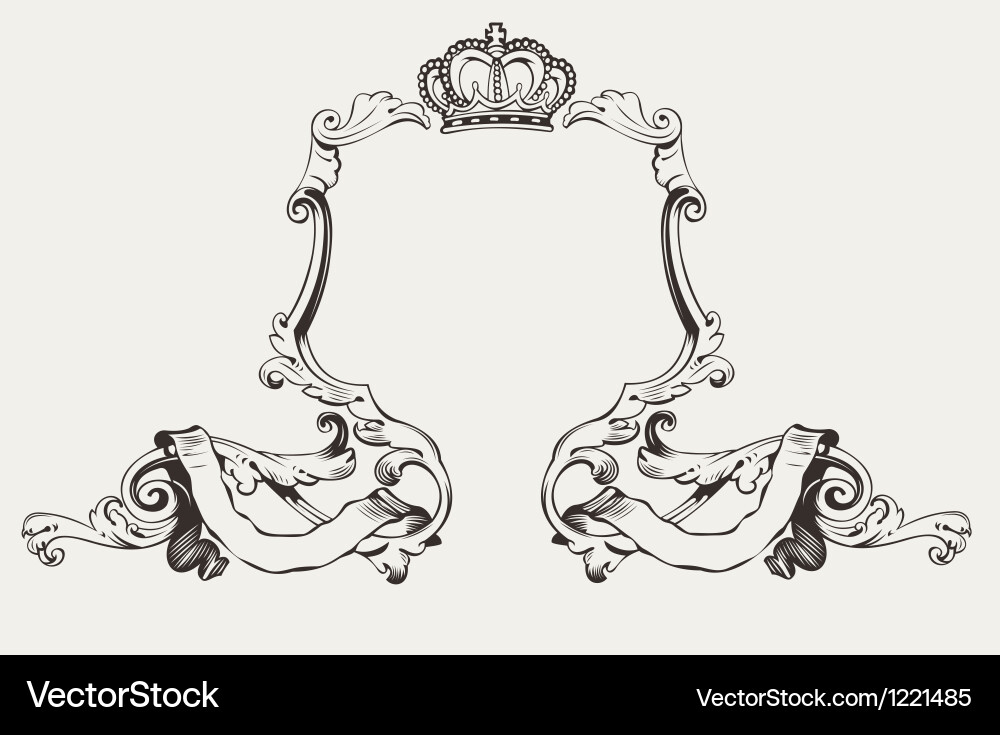Royal Crown Frame Royalty Free Vector Image - VectorStock