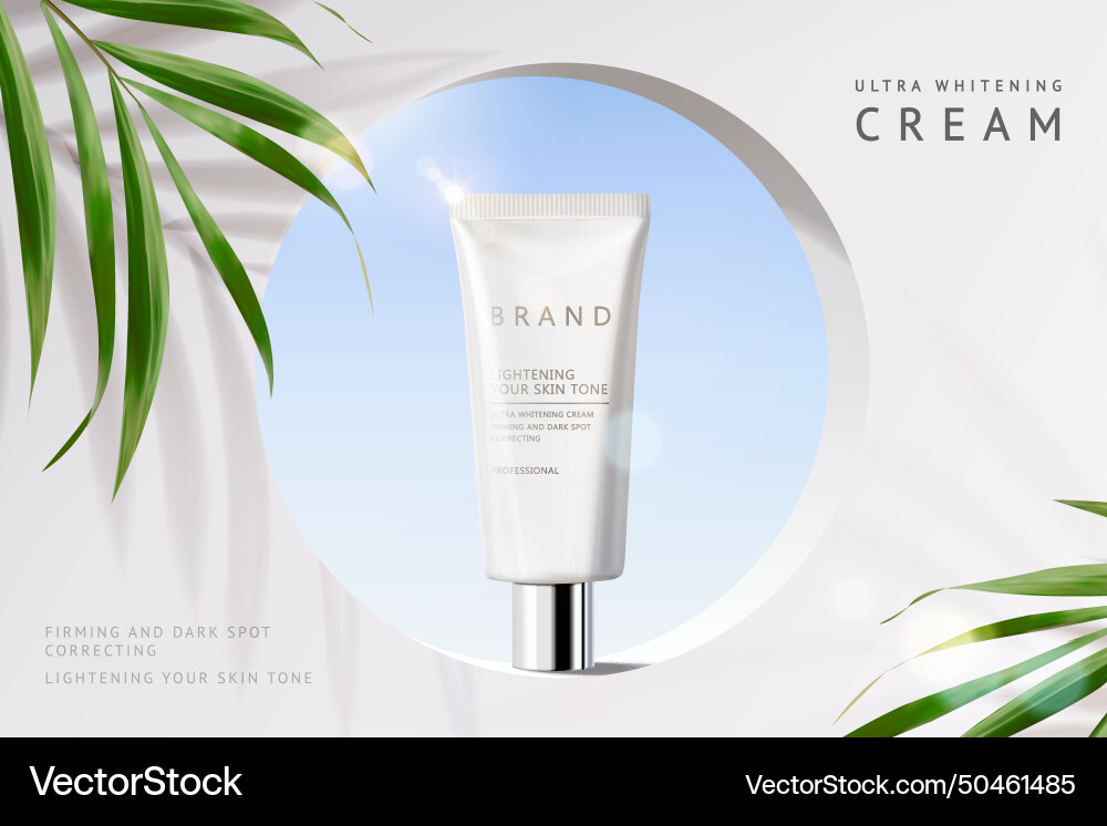 Skin care product ad template Royalty Free Vector Image