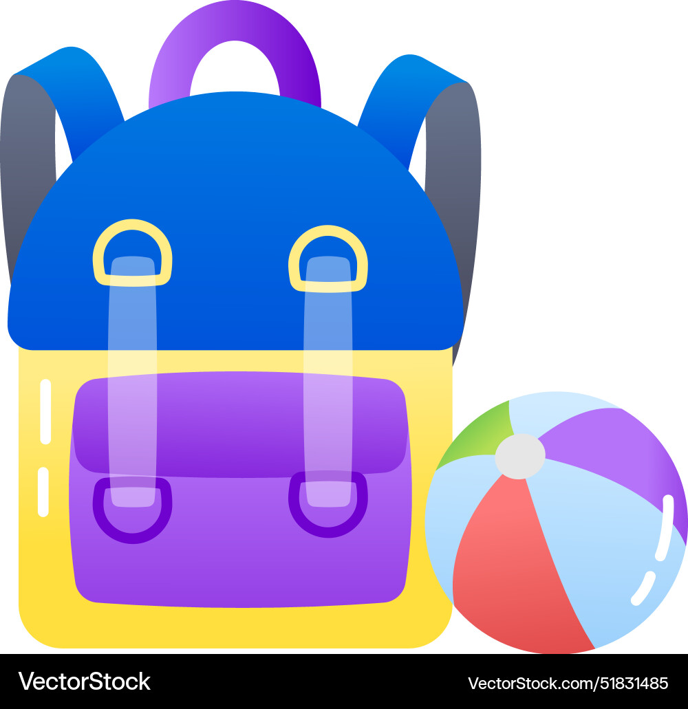 Travel backpack Royalty Free Vector Image - VectorStock